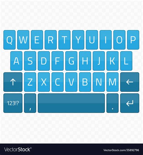 Keyboard Smartphone Royalty Free Vector Image Vectorstock