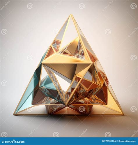 Tetrahedral Prism Stereometric Composition Cartoon Vector