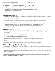 Copy of 7-3 worksheet.pdf - Name:Anthony Ridolphi Class Date: 12-10-20 Section 7-3 Cell ...