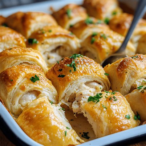 Quick Baked Chicken Crescent Rolls Recipe Delectable Meal