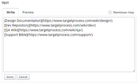 Documentation Management Targetprocess Enterprise Agility Solution