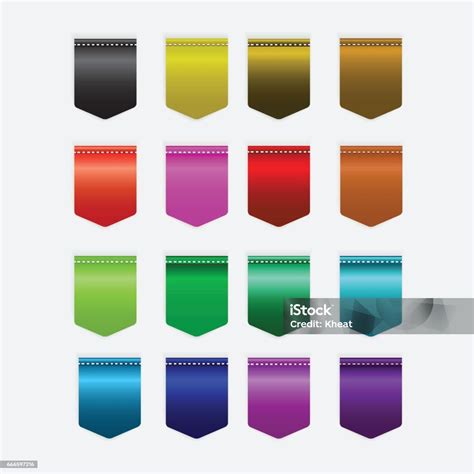 Set Of Colorful Button Icon Label Icon Stock Illustration Download