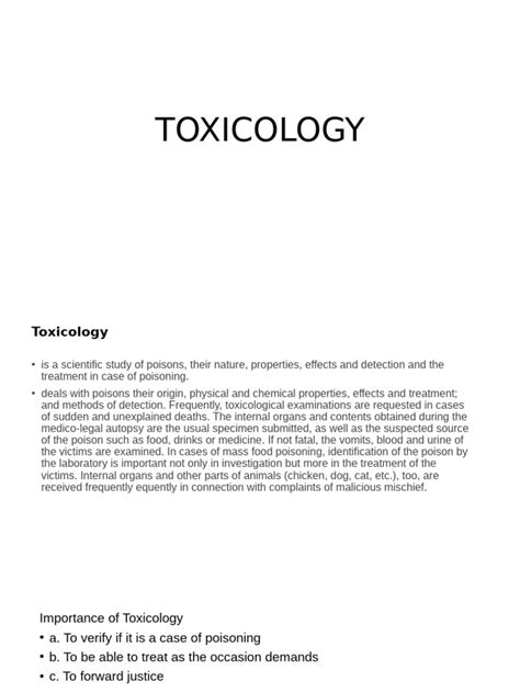 toxicology pdf