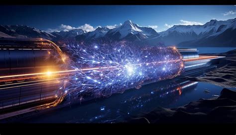 Premium Ai Image A Large Particle Collider Shown Under Lake Geneva And The Swiss Alps At Cern