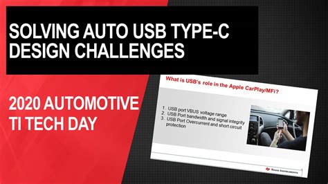 Solving Design Challenges For Automotive Usb Type C® In Carplay