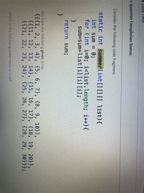solved show timer question completion status consider the