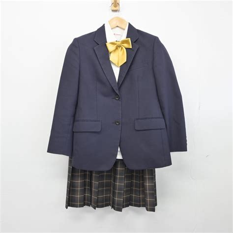 【中古】福岡県 九州産業大学付属九州高等学校 女子制服 5点（ブレザー・シャツ・スカート）sf031178 中古制服通販パレイド