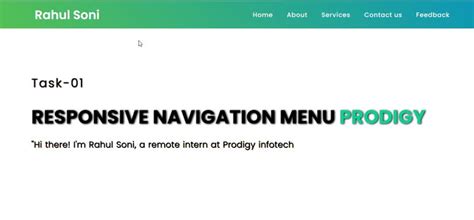 Completed Task 1 Of My Internship At Prodigy Infotech Rahul Soni