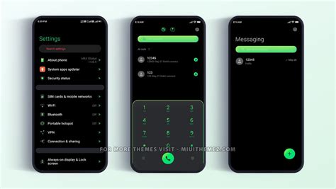 MTXGREEN MIUI Theme With Dark Mode Support For Xiaomi Redmi Phones