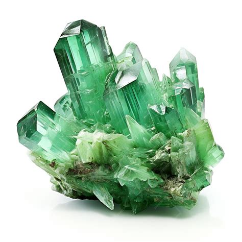 Premium Ai Image Green Tourmaline Semigem Geode Crystals Geological