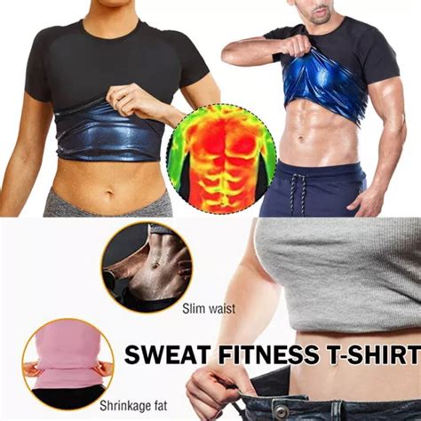 Mens Sweat Sauna Shaper Slimming Sports Vest Heat Trapping Shirt