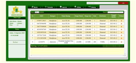 merubah tampilan css aplikasi kasir berbasis website