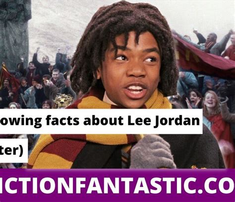 21 Mind Blowing Facts About Lee Jordan Harry Potter Fiction Fantastic