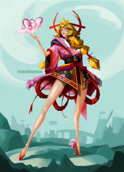 Inspired Character Design Princess Peach By Theonewithbear On Deviantart