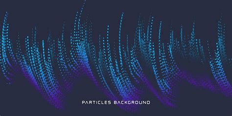 Premium Vector Abstract Blue Particle Wave Vector Background