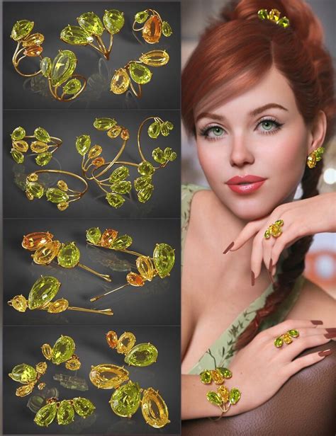 适用于 Genesis 9、8 1 和 8 女性的 Vrv Rylee 珠宝 Vrv Rylee Jewelry For Genesis