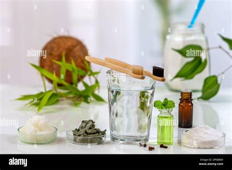 Homemade Toothpaste Made From Baking Soda Coconut Oil Green Clay And