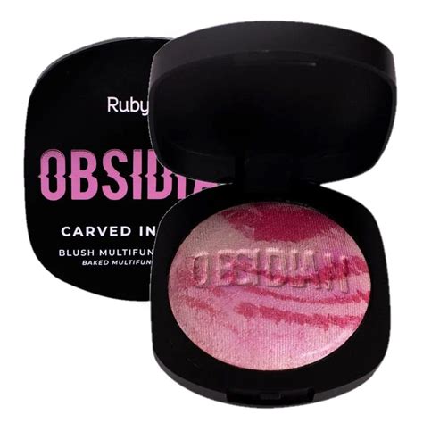 Ruby Rose Blush Multifuncional Marble Obsidian Hb1002 24 Unid Distribuidora Jcf Maquiagem
