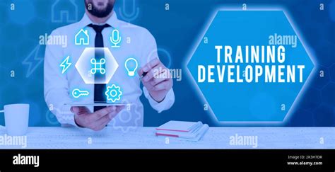 Sign Displaying Training Development Internet Concept Learn And Expand Skills And Knowledge