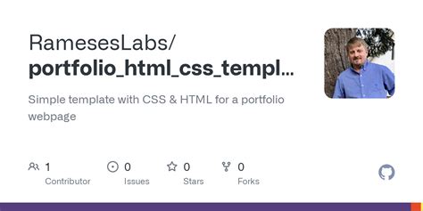GitHub RamesesLabs Portfolio Html Css Template Simple Template With CSS HTML For A
