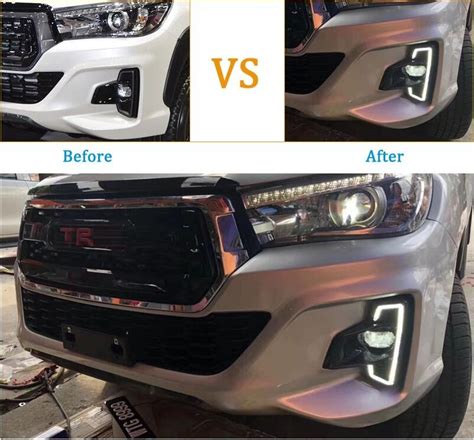 Aro Led Farol De Milha Hilux 2018 2019 Drl Nova Hilux R 549 00 Em
