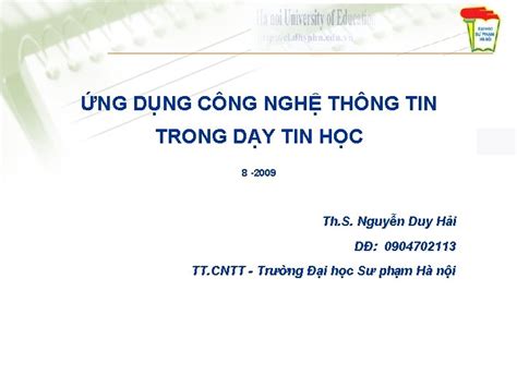 NG DNG CNG NGH THNG TIN TRONG DY