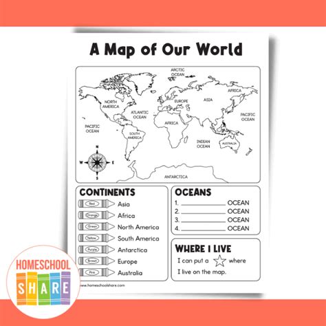 Seven Continents Worksheets Homeschool Share Worksheets Library