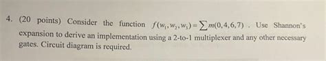Solved 20 Points Consider The Function
