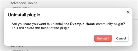 Identify The Community Plugin In The Uninstall Plugin Confirmation