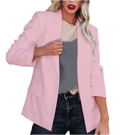 Umfun Jacket For Women Womens Plus Size Blazer Business Long Sleeve
