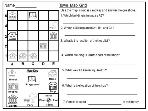 Free Grid Map Worksheets