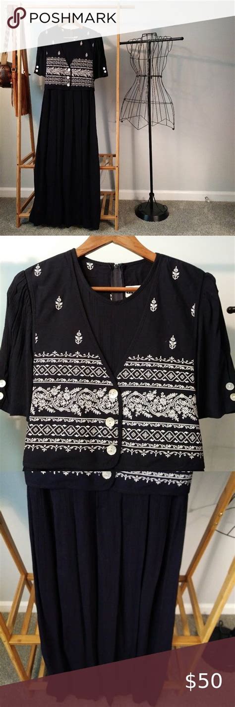 Dress M 80s Punk Cottage Party Goth Resort Western Peasant Prairie