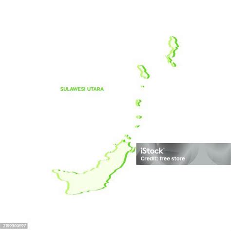 Sulawesi Utara 지도 세계 지도 국제 벡터 템플릿입니다 인도네시아 지역 실루엣 벡터 일러스트 레이 션 개념에 대한