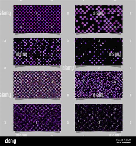 Abstract Circle Pattern Mosaic Card Background Template Set Vector Design Stock Vector Image