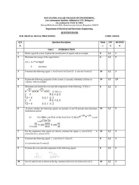 dsp qb updated new pdf discrete fourier transform fast fourier