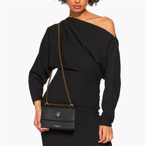 Shoreditch Sm Cross Body Black Caviar Leather Mini Cross Body Purse By