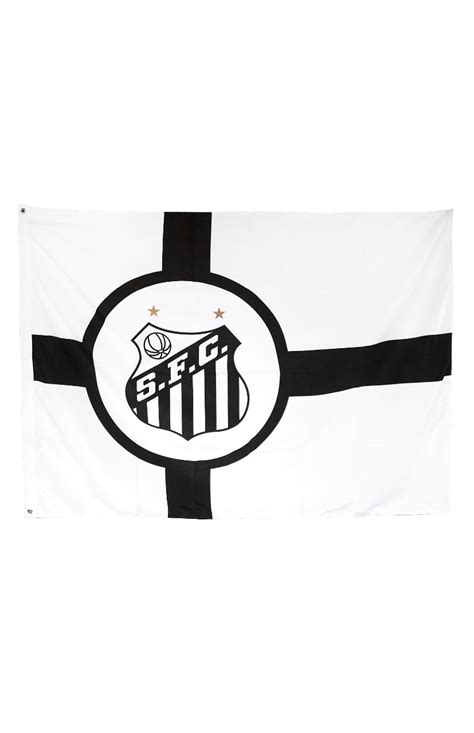 Bandeira Torcedor Oficial 2 Panos 1 30 X 0 90 Cm Santos