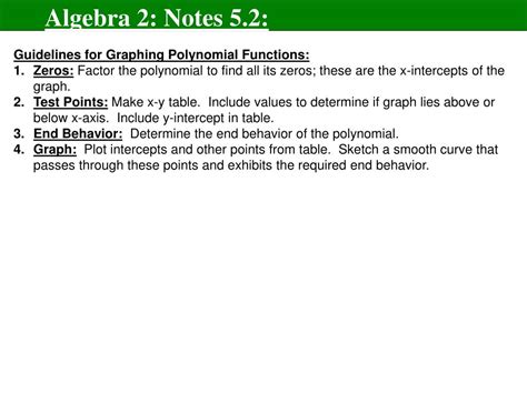 Ppt Evaluate And Graph Polynomial Functions Powerpoint Presentation