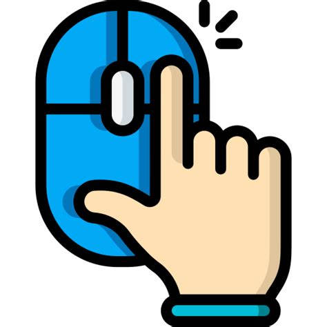 Icono De Botón Derecho Del Ratón Basic Miscellany Lineal Color