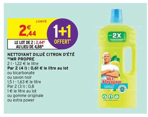 Promo Nettoyant Dilué Citron D été Mr Propre chez Intermarché Hyper