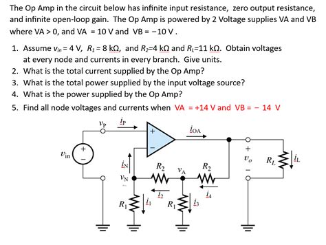 solved the op amp in the circuit below has infinite input