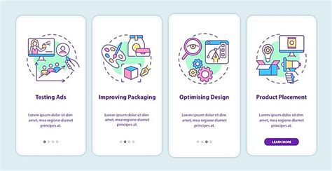 Neuromarketing Techniques Onboarding Mobile App Page Screen Brochure Template Download On Pngtree