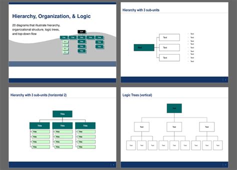 hierarchy organization and logic powerpoint diagrams ppt slide deck