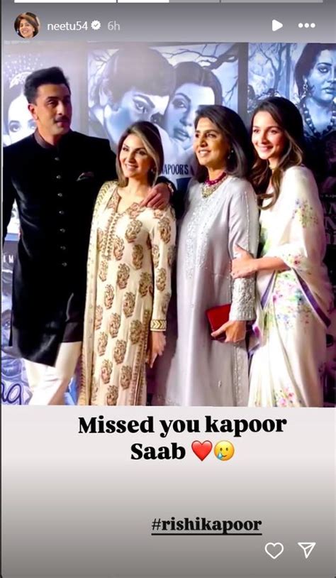 Missed You Kapoor Saab Neetu Kapoor Remembers Rishi Kapoor As Whole