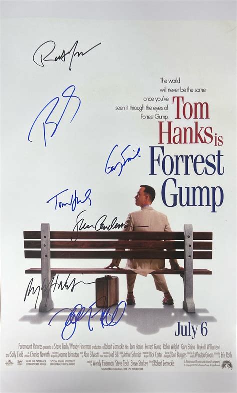 Autograph Signed Forrest Gump Poster Etsy