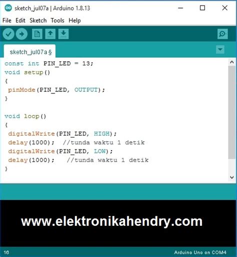 detail contoh program arduino koleksi nomer 9
