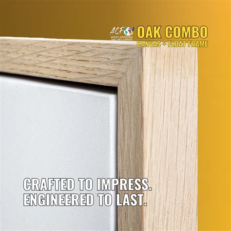 Deep Edge Oak Floating Frame And Box Board Canvas Acf Canvasses