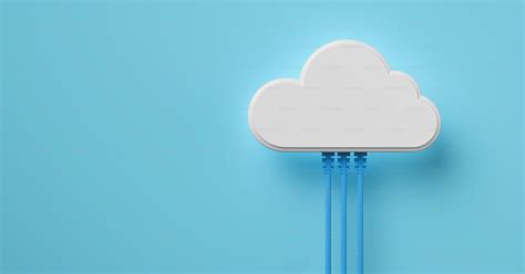 클라우드 컴퓨팅 기술 개념 배경 흰색 구름은 네트워크 케이블 3d 렌더링과 연결됩니다 사진 Unsplash의 디지털로 생성된 이미지 이미지