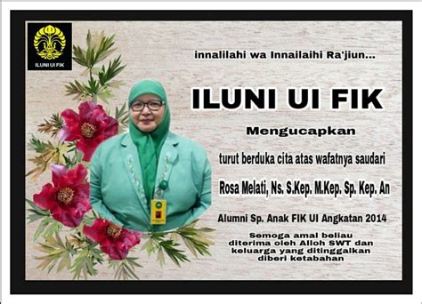 Iluni Ui Fik [berita Duka] Segenap Alumni Fik Ui Turut