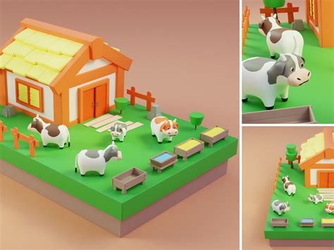 卡通农场岛屿外景 Cartoon Farm Islands Exteriors 3d 环境 Unity 中国资源商店